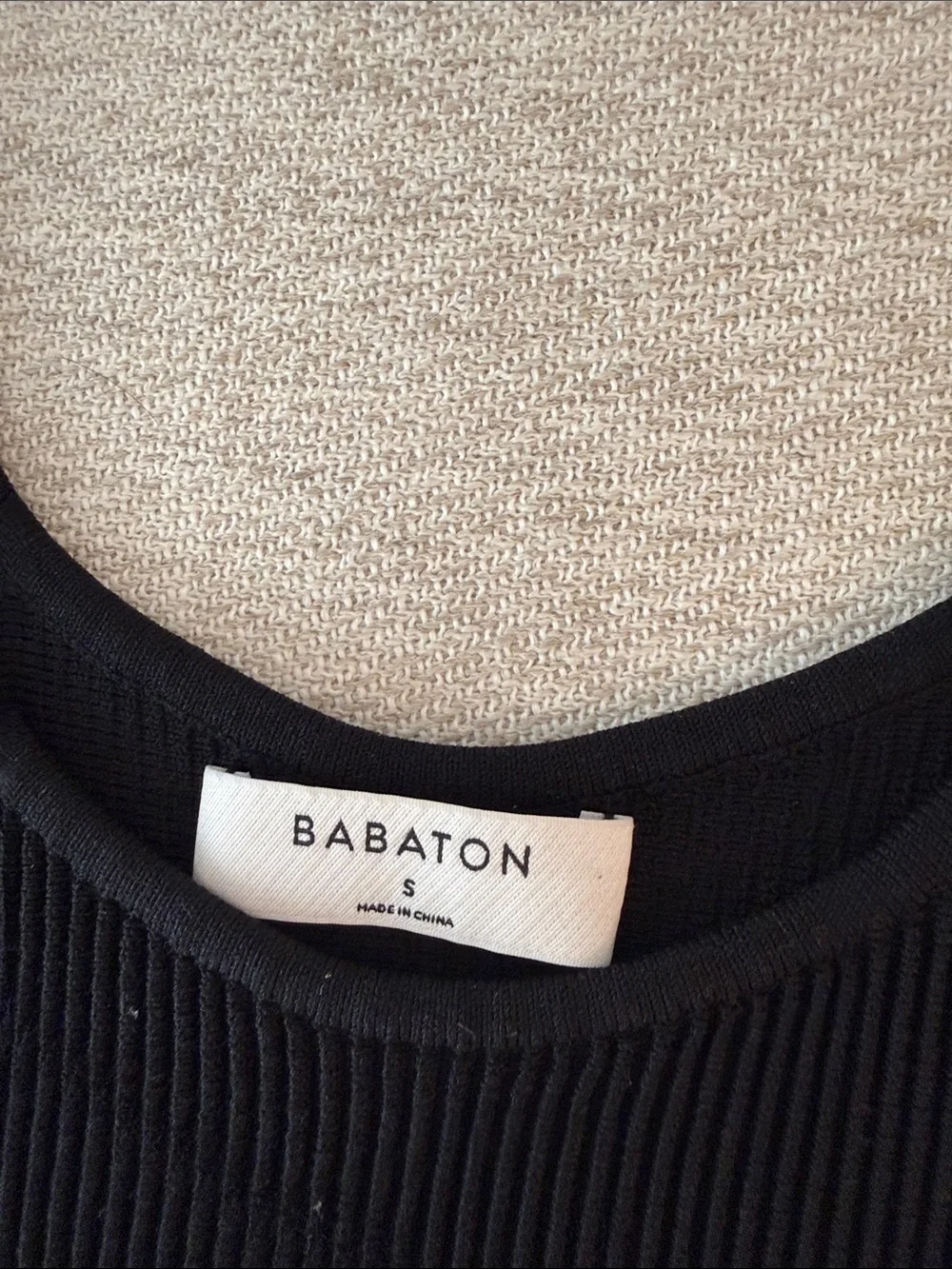 Babaton | Tops | Babaton Black Ribbed Tank Crop | Poshmark